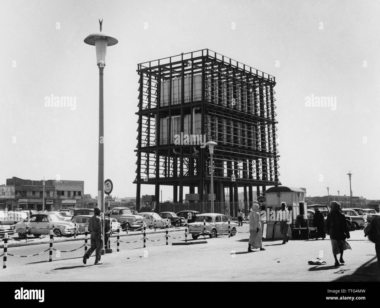 asia, kuwait, al kuwait, modern water supply tanks, 1961 Stock Photo ...
