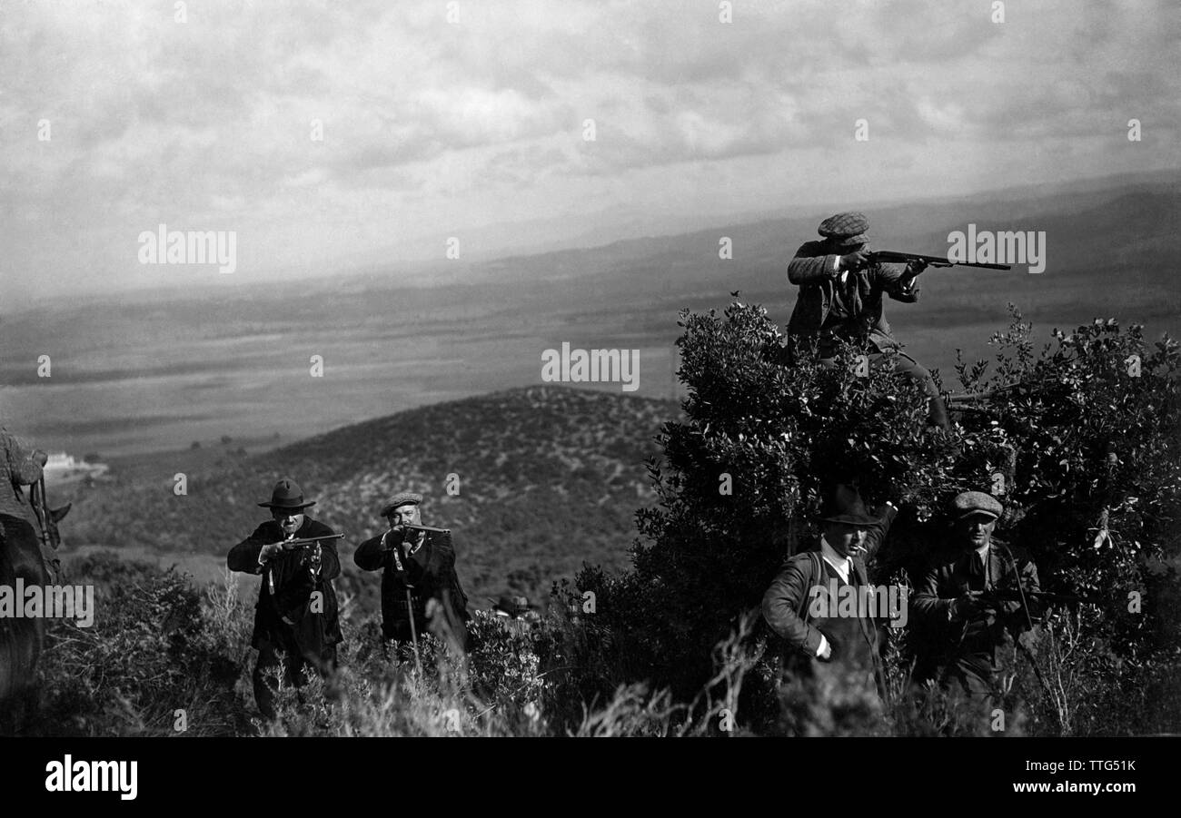 Italy, Tuscany, Alberese, hunting expedition, 1920-30 Stock Photo - Alamy