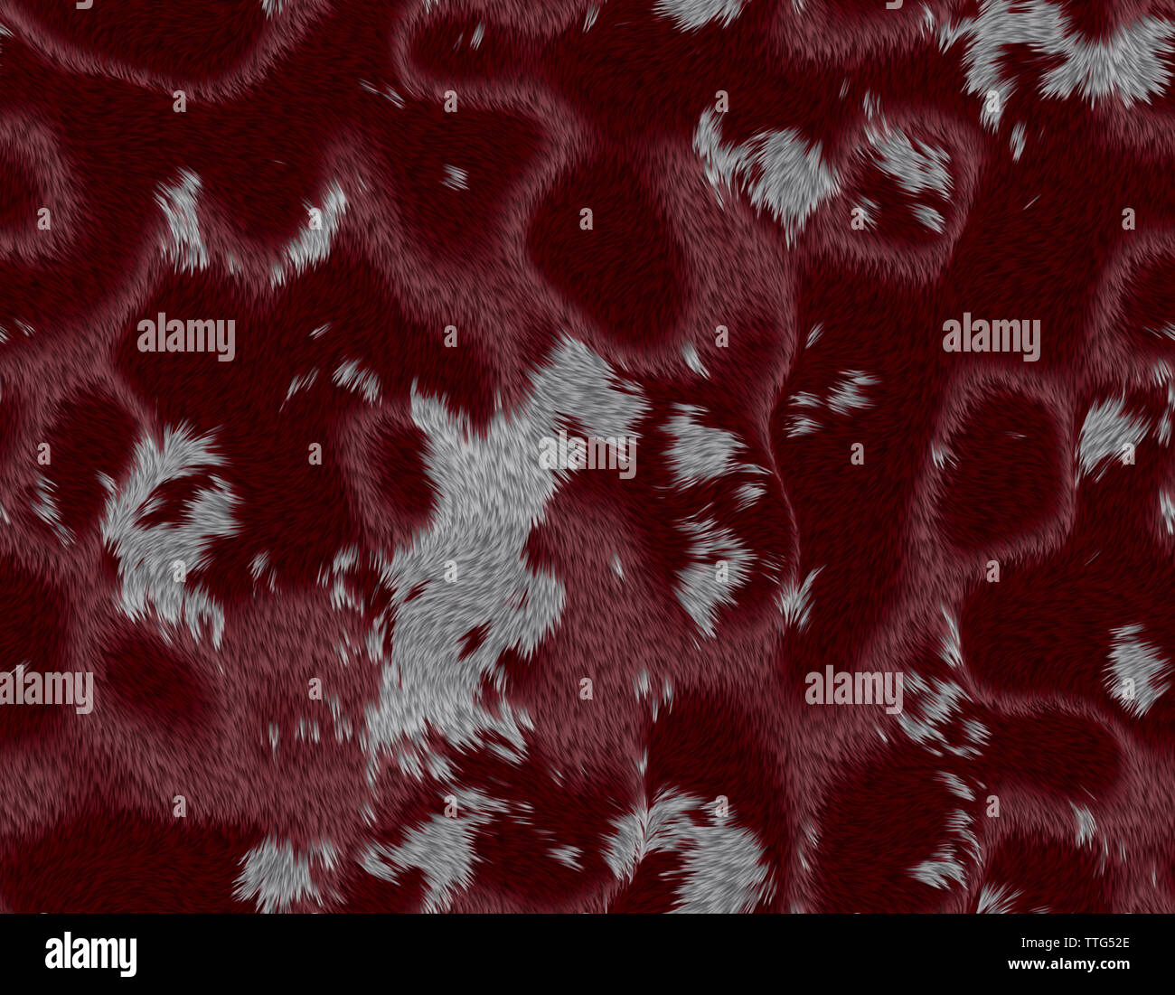 Deep red animal fur with grey random shape spots, seamless pattern ...