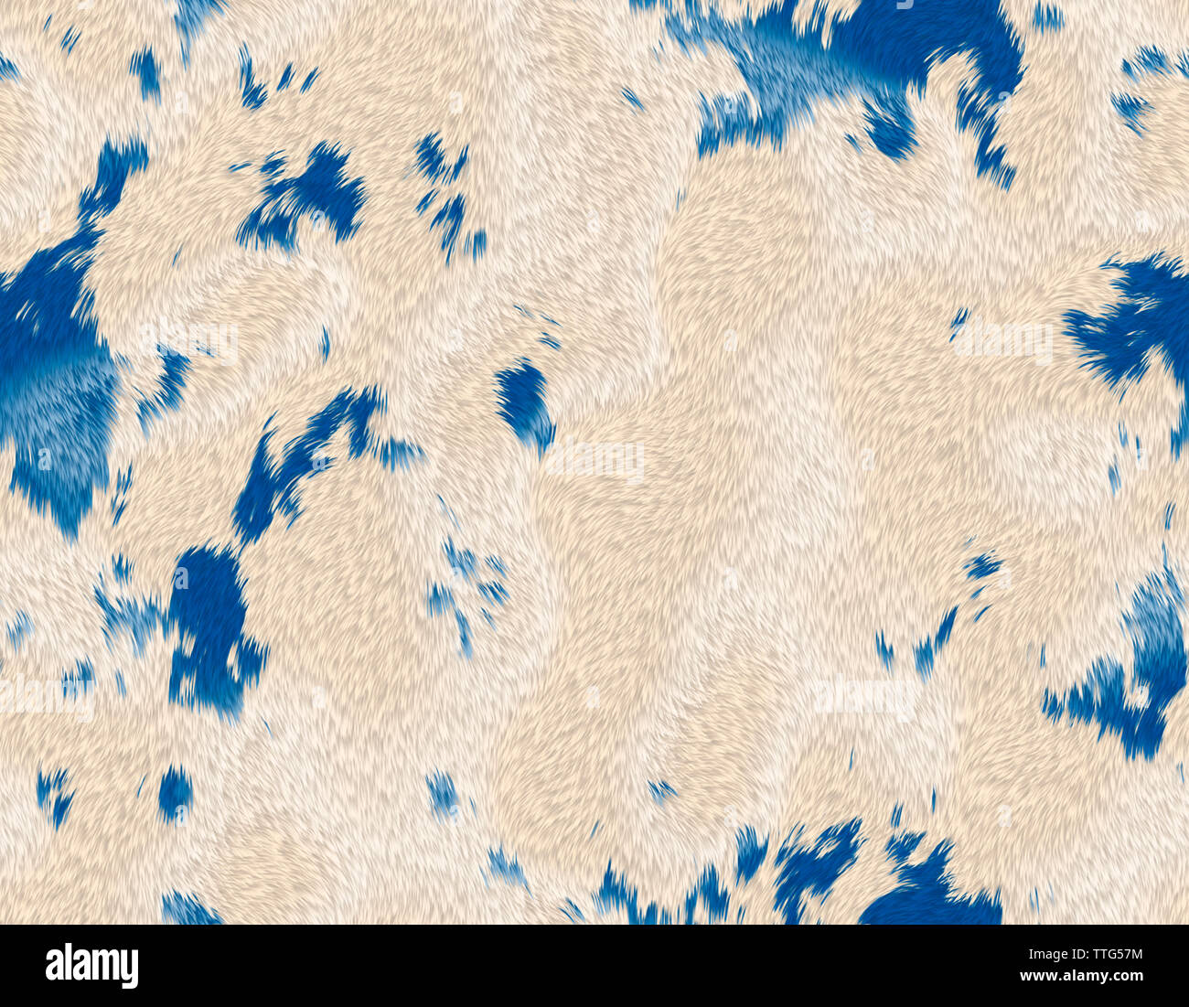 Milky color animal fur with blue random shape spots, seamless pattern ...