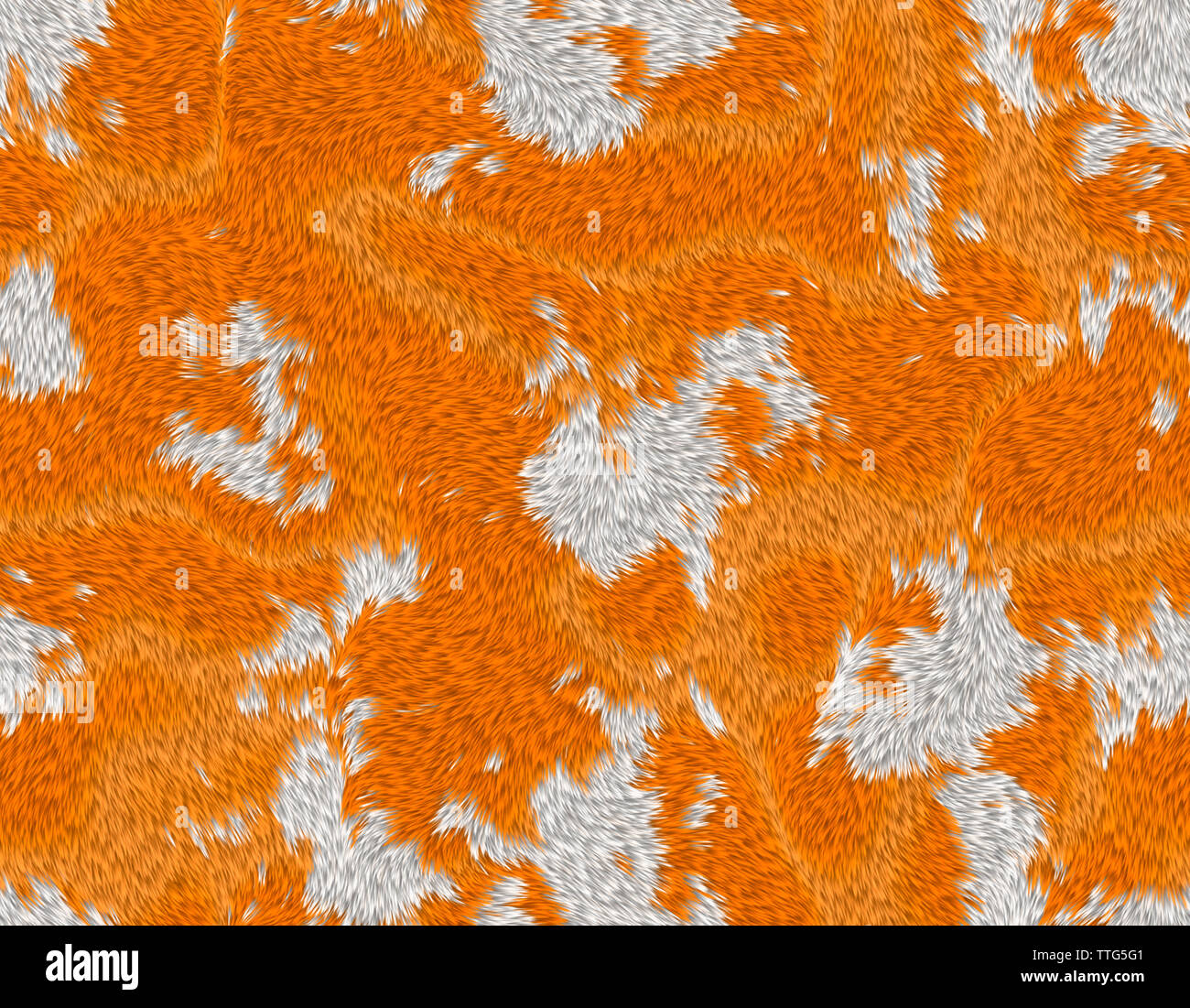 Orange animal fur with grey random shape spots, seamless pattern Stock ...