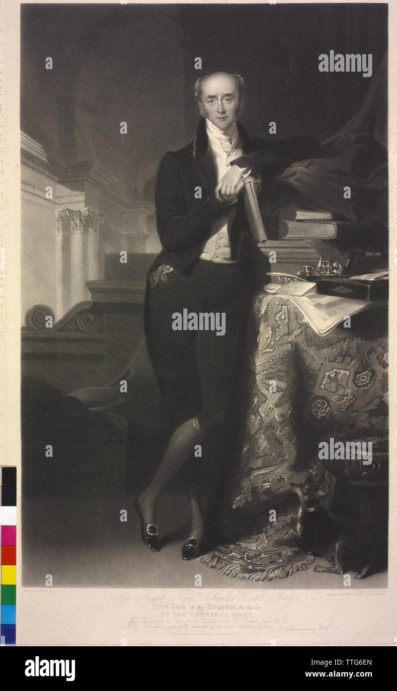 Grey, 2nd earl Grey, viscount Howick, Charles, mezzotint by William Say ...