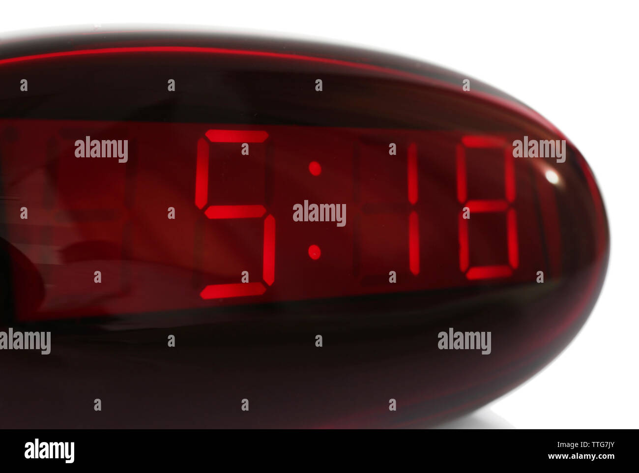 Digital clock isolated on white, closeup Stock Photo - Alamy