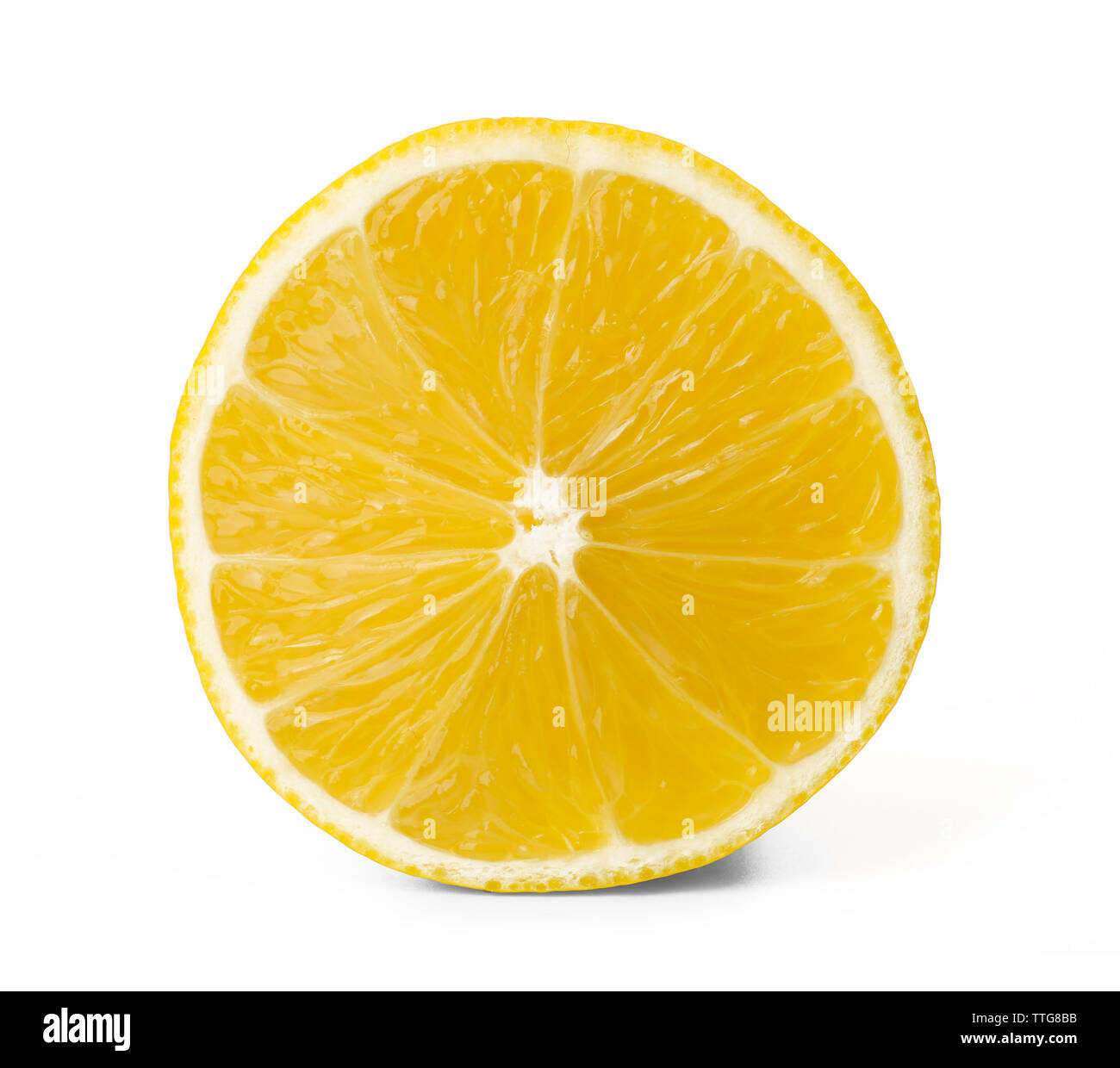 Half of fresh lemon isolated on white Stock Photo - Alamy