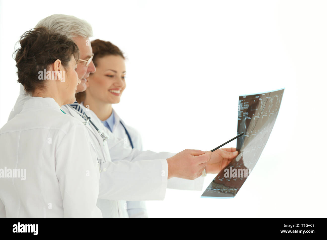 Doctors group man pointing hi-res stock photography and images - Alamy