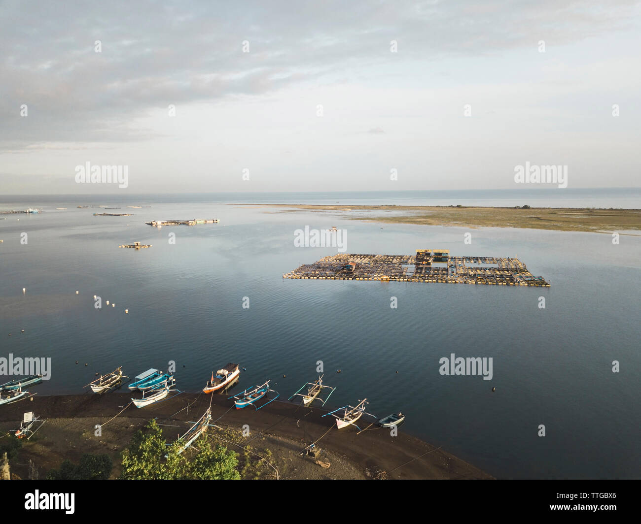 Fish farm boats hi-res stock photography and images - Alamy