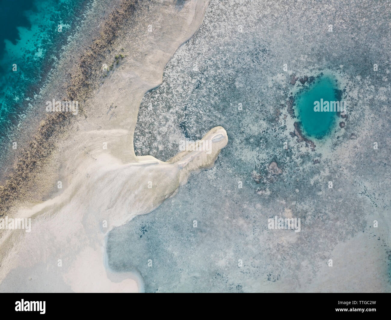 Aerial view of island coastline Stock Photo - Alamy