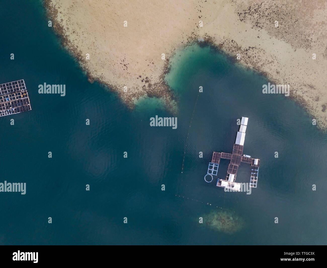 Aerial view of lobster farm Stock Photo - Alamy
