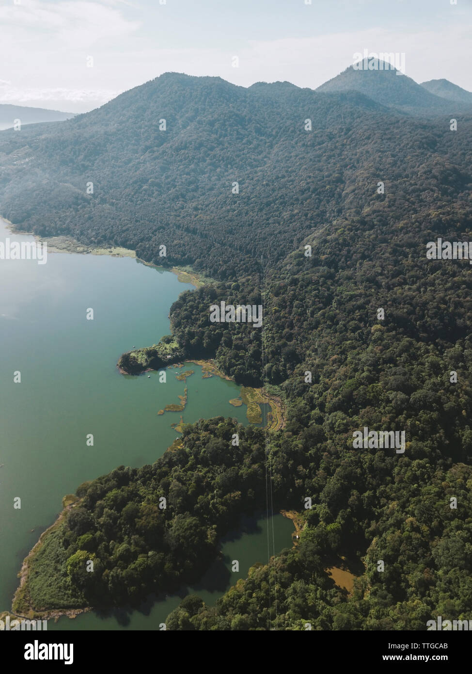 Aerial view of Buyan lake Stock Photo - Alamy