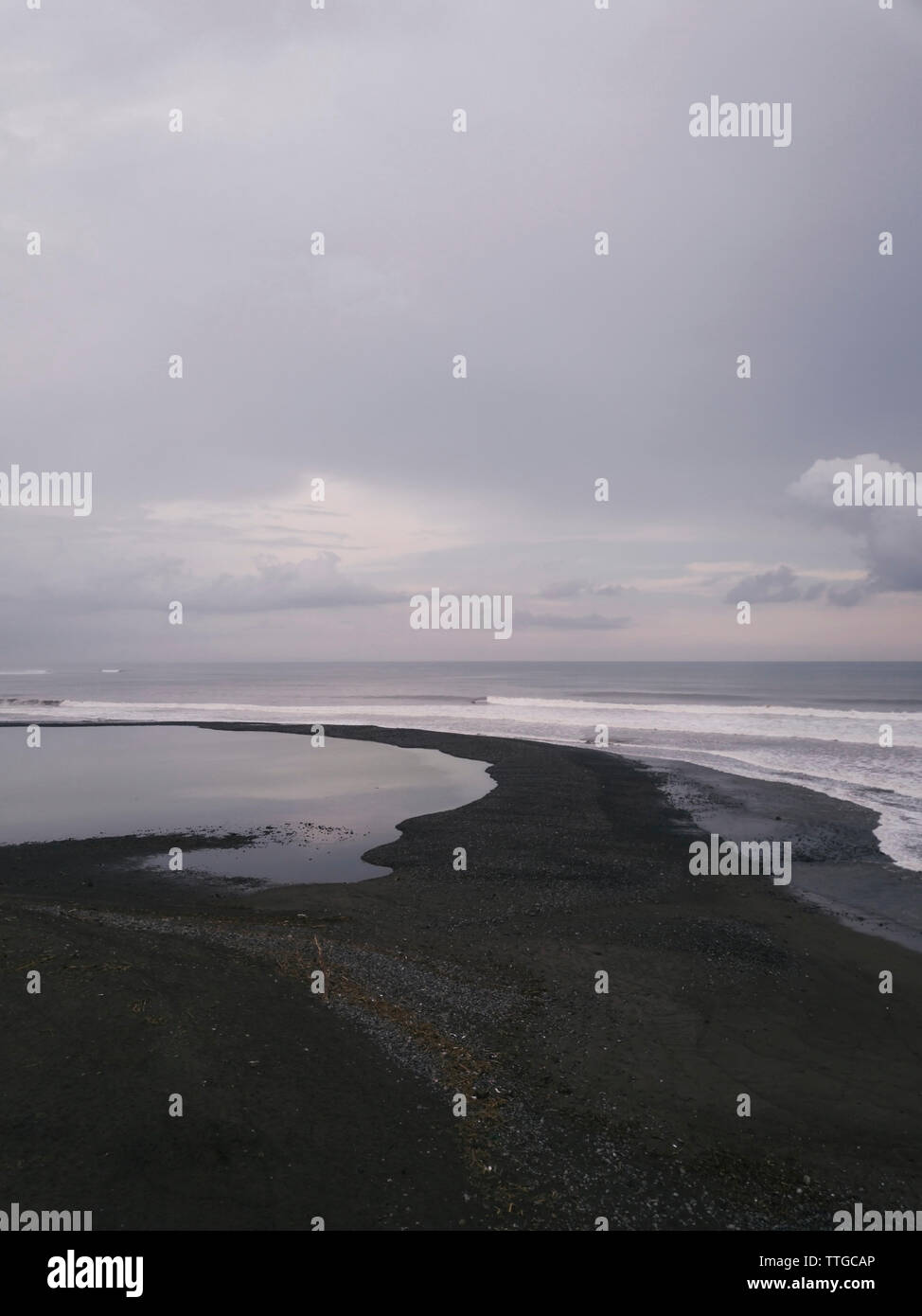 Aerial view of ocean coastline Stock Photo - Alamy