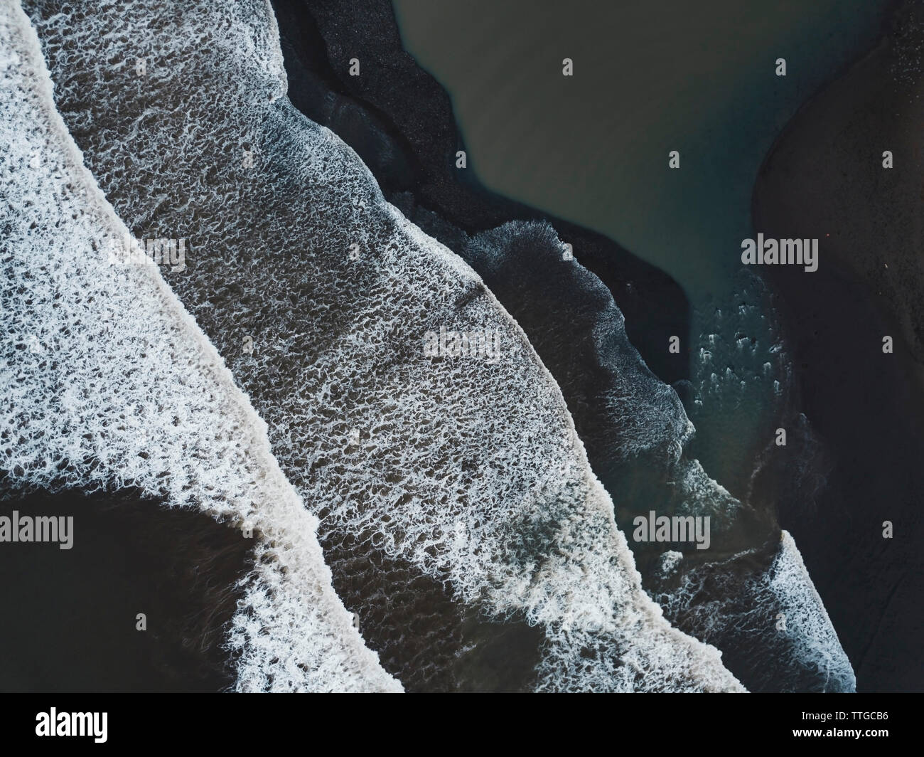 Aerial view of ocean coastline Stock Photo - Alamy