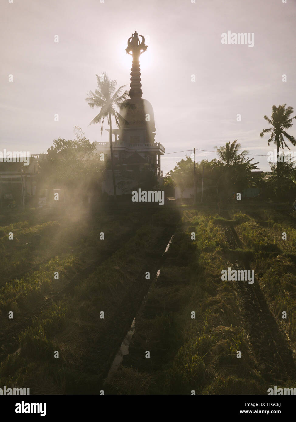 Aerial view of temple Stock Photo - Alamy