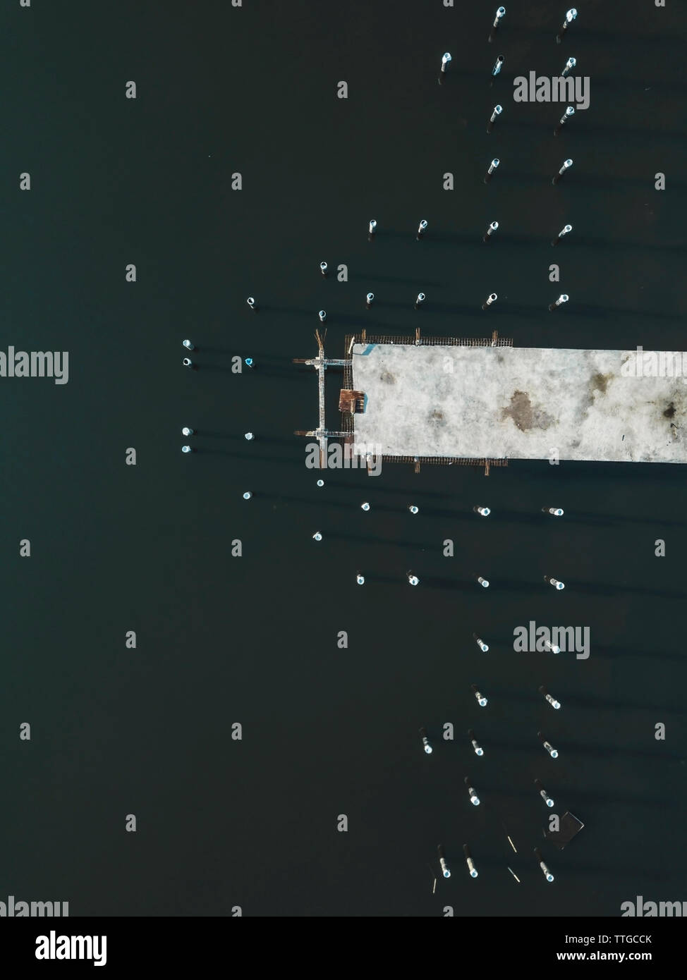 Aerial view of jetty Stock Photo - Alamy