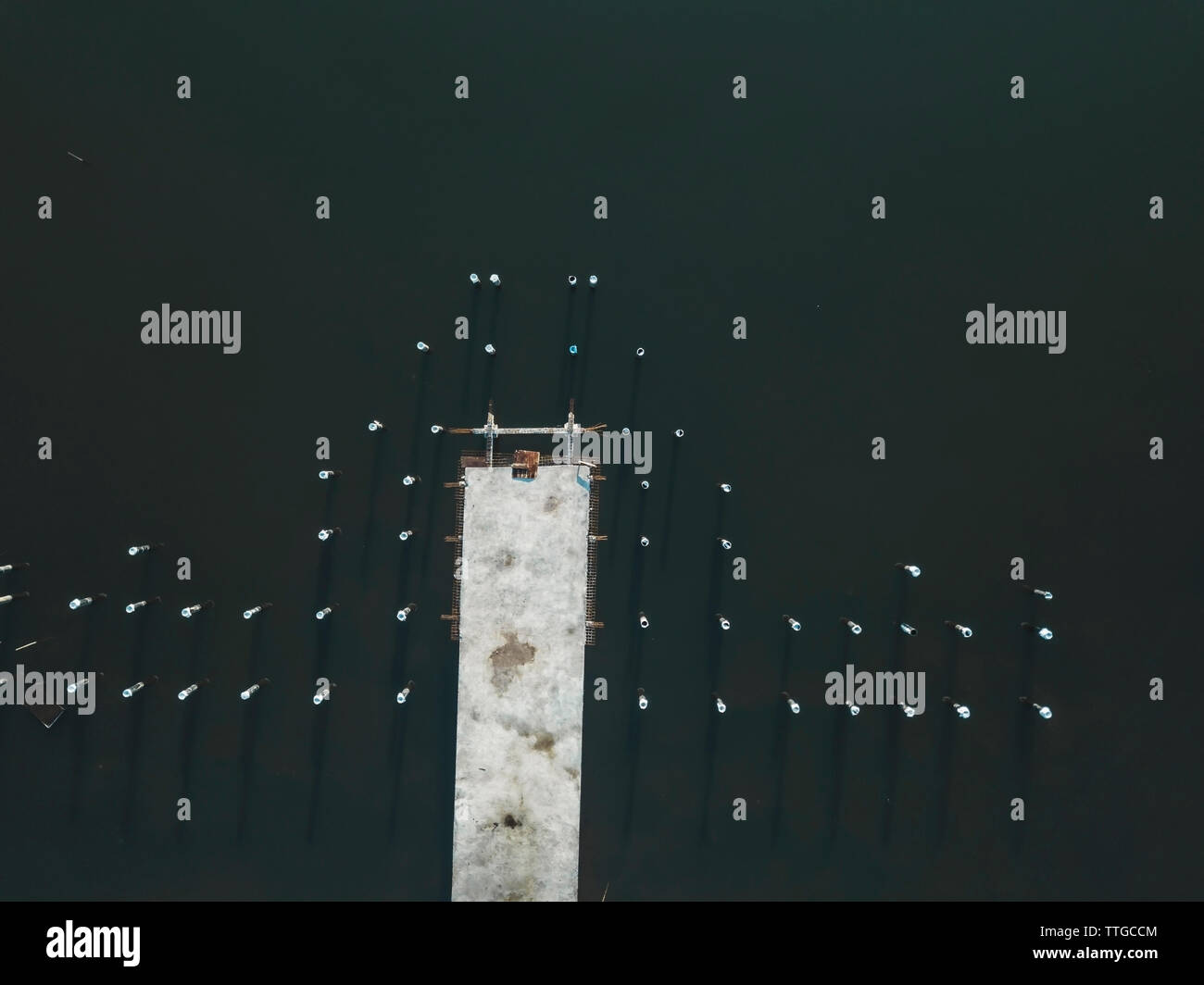 Aerial view of jetty Stock Photo - Alamy