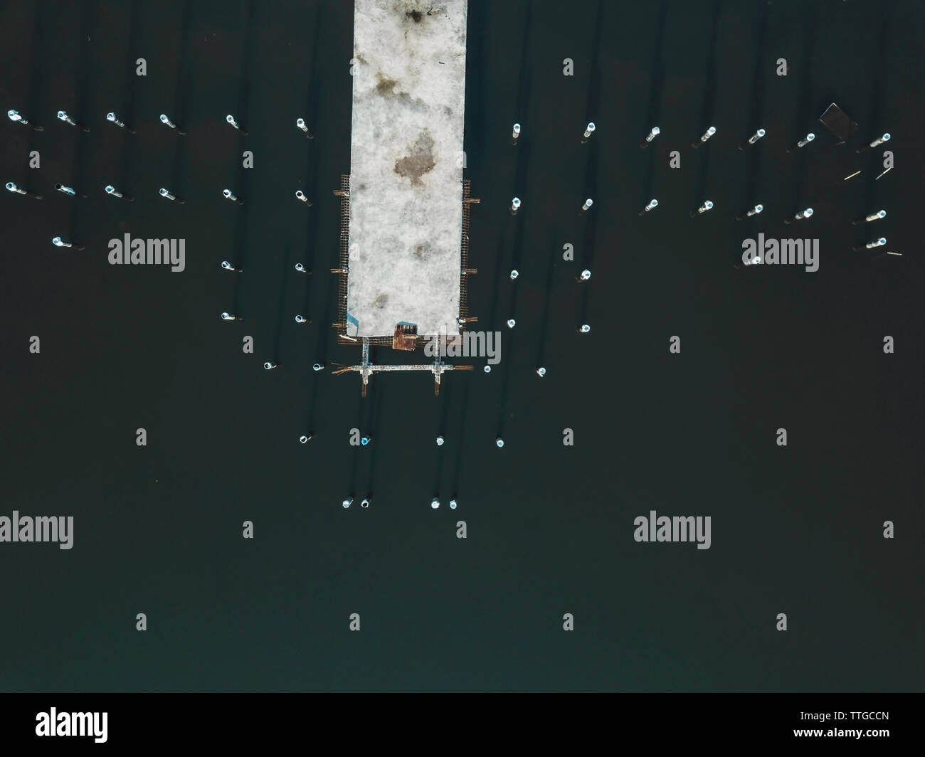 Aerial view of jetty Stock Photo - Alamy