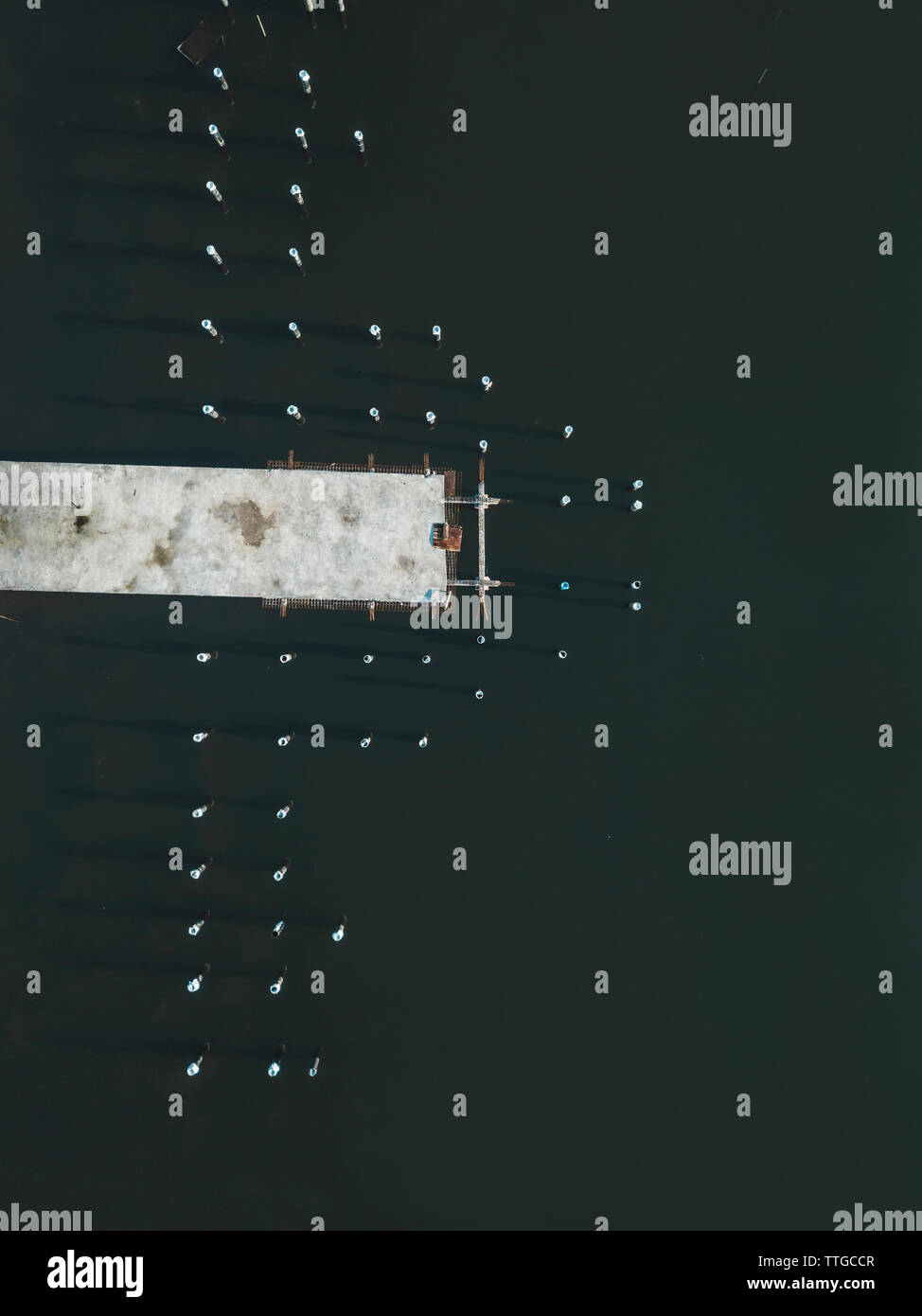 Aerial view of jetty Stock Photo - Alamy