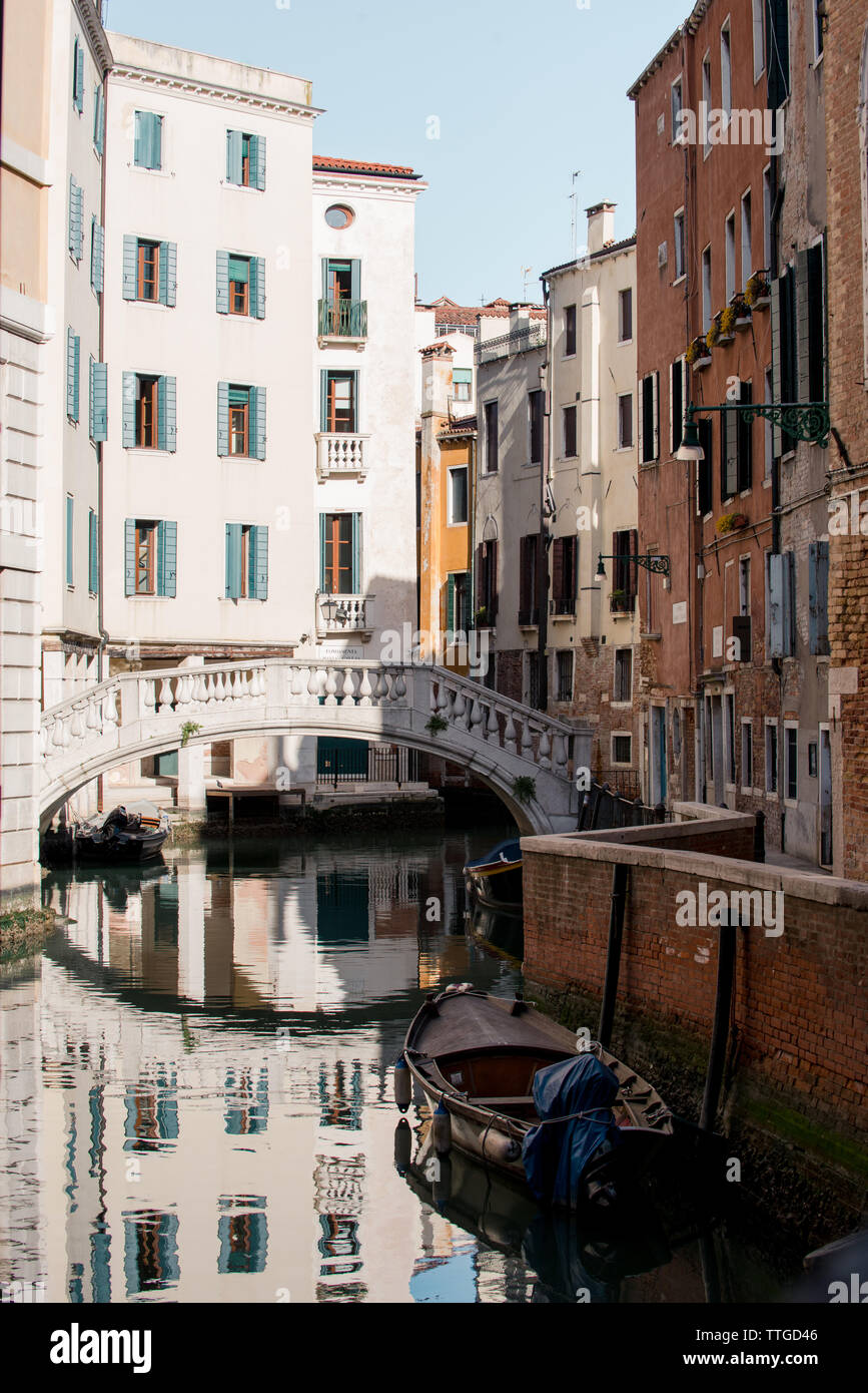 Venice Neighborhood Bridge Stock Photo - Alamy