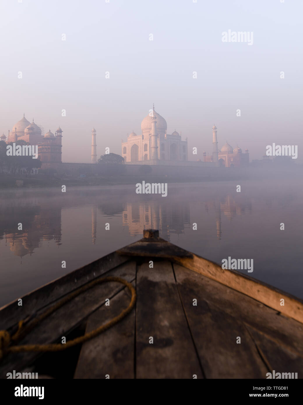 Taj Mahal from Boat Stock Photo - Alamy
