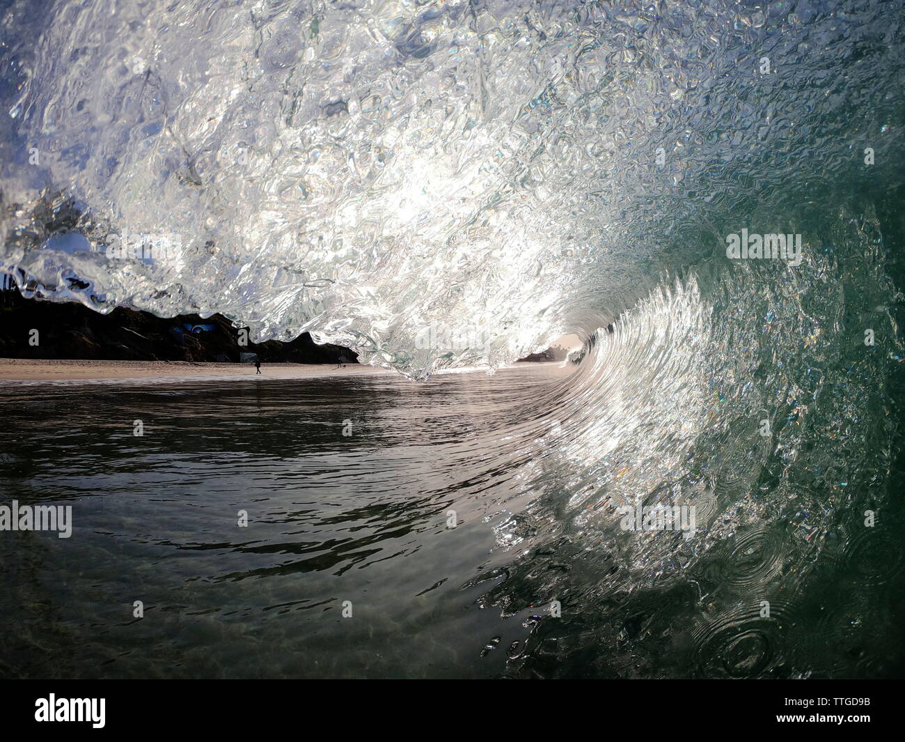 Inside breaking wave beach hi-res stock photography and images - Alamy