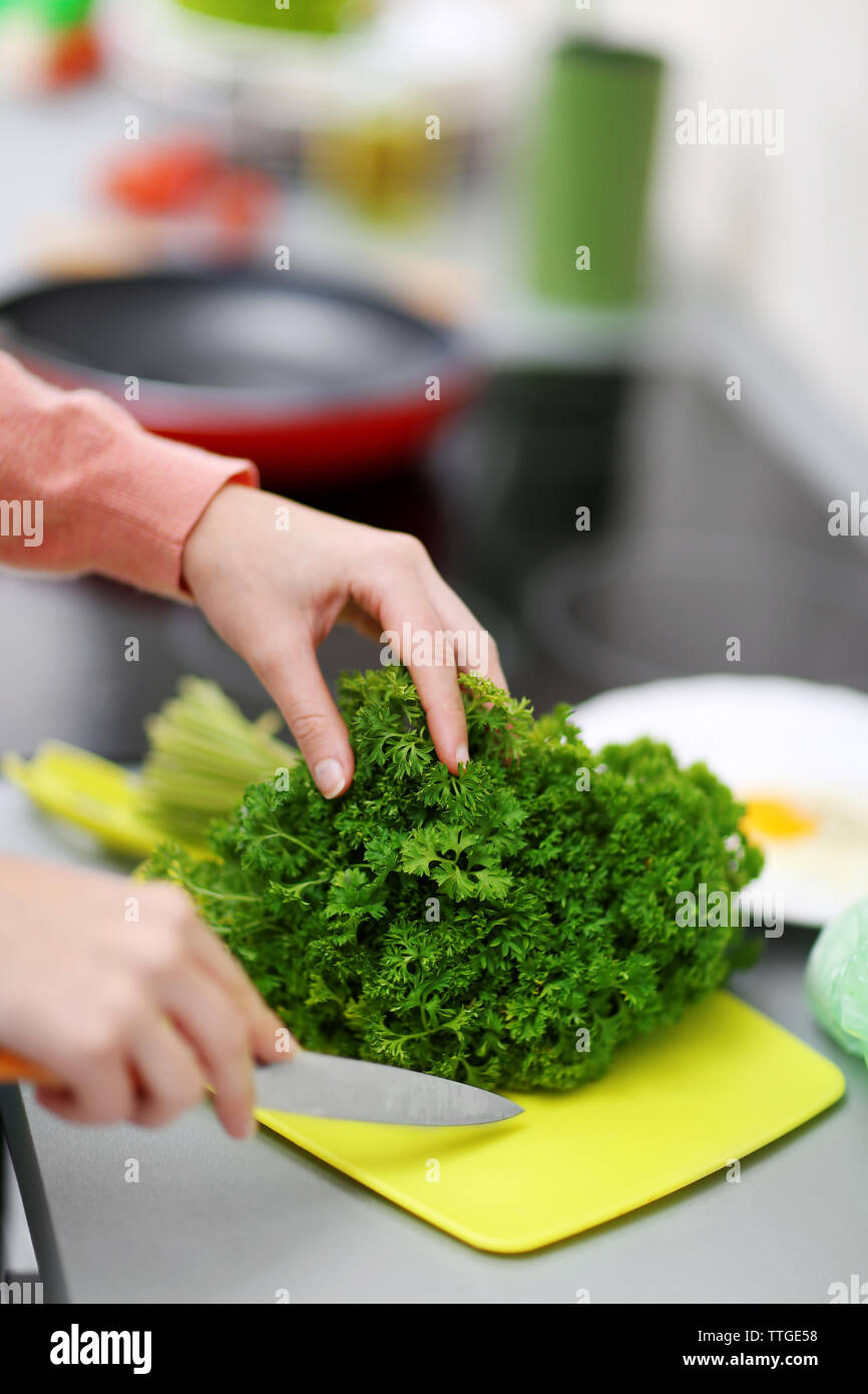 Cut parsley hi-res stock photography and images - Alamy