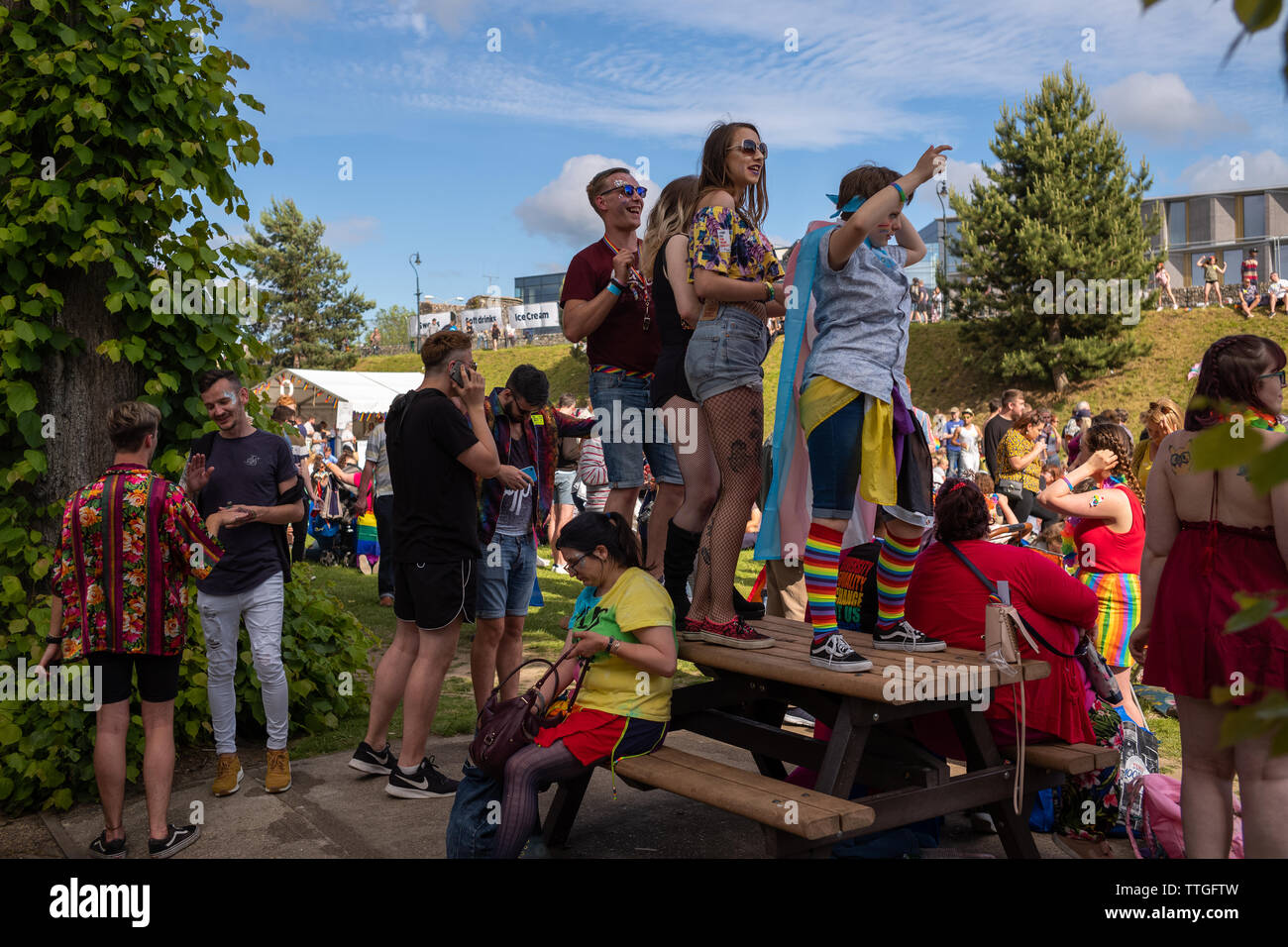 Crowds Celebrating Gay Pride Festival Stock Photo - Alamy