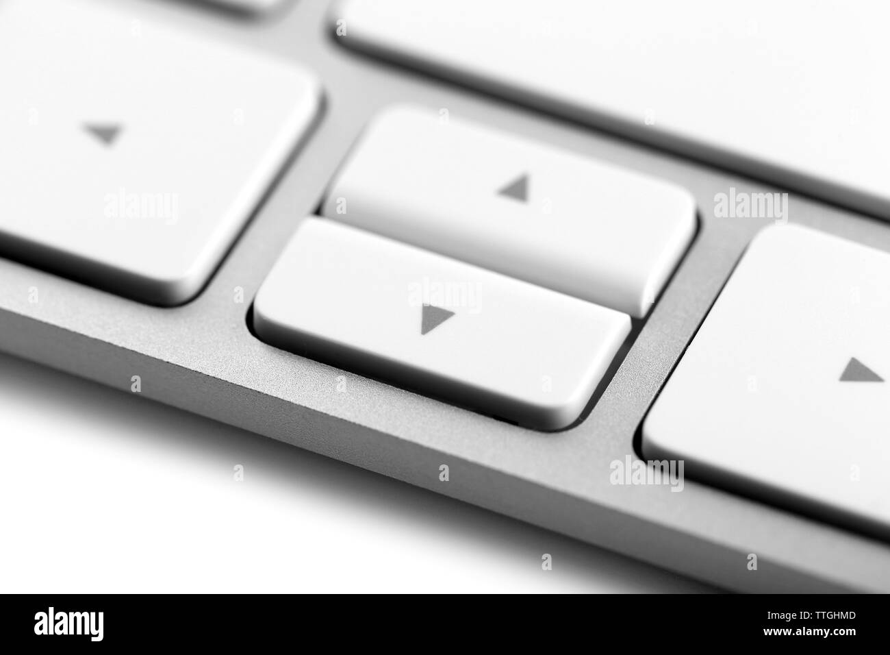 White keys of computer keyboard, closeup Stock Photo - Alamy