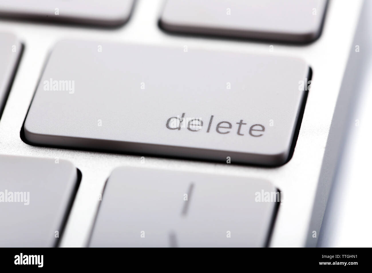 White keys of computer keyboard, closeup Stock Photo - Alamy