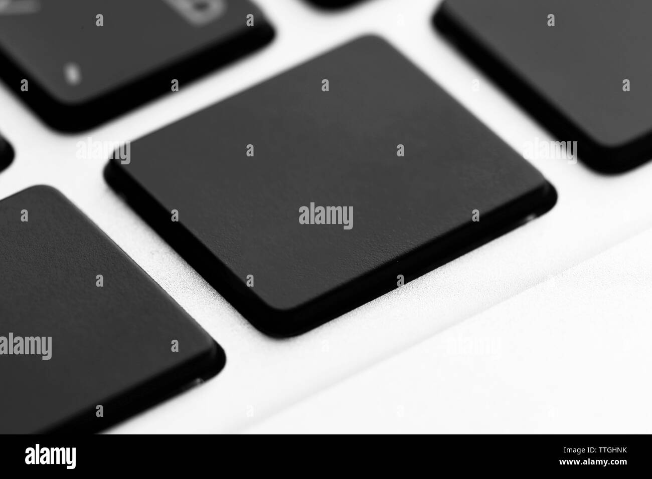 Black keys of computer keyboard, closeup Stock Photo - Alamy