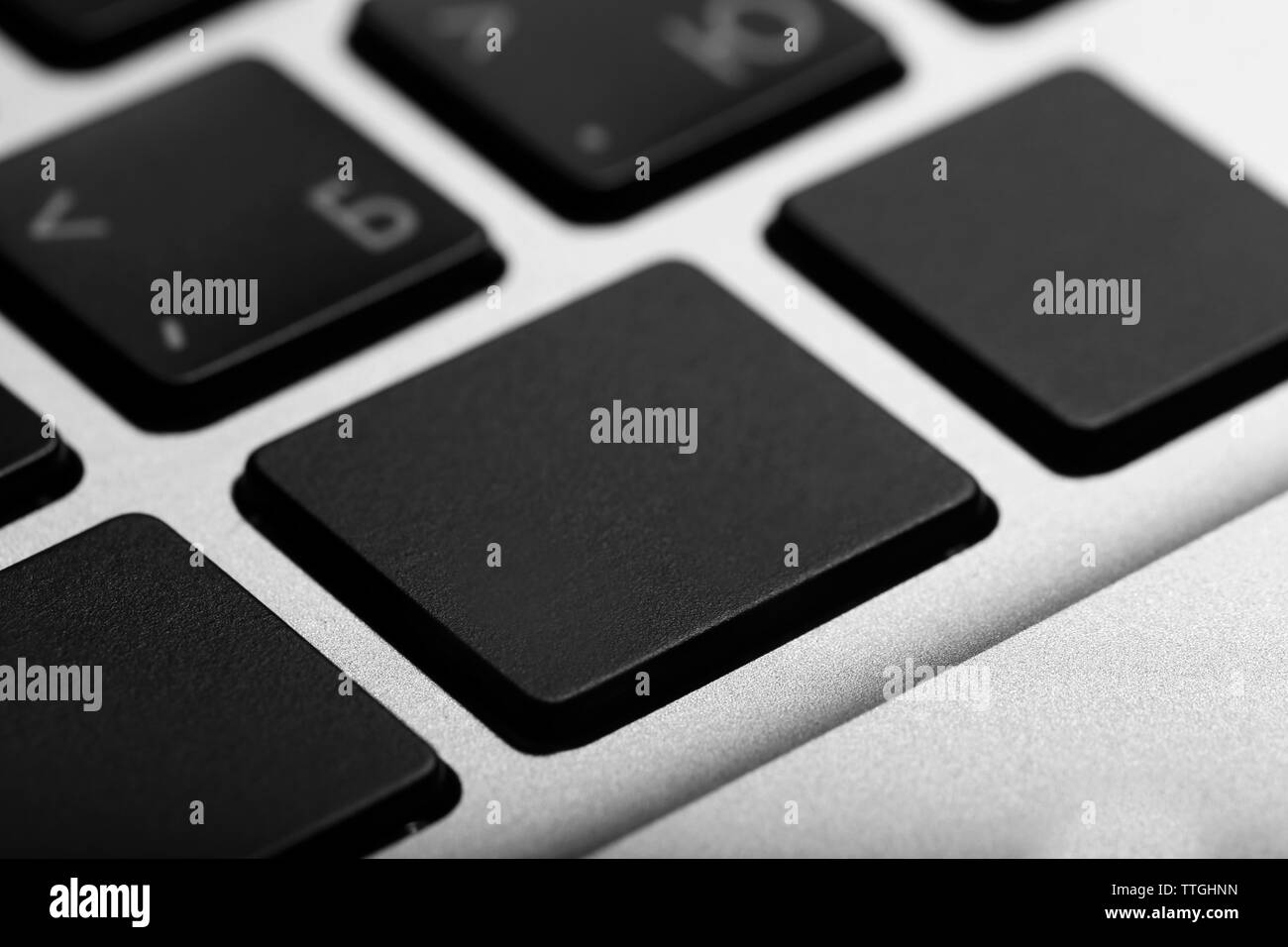 Black keys of computer keyboard, closeup Stock Photo - Alamy