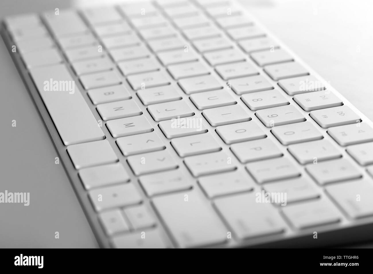 White computer keyboard, closeup Stock Photo - Alamy