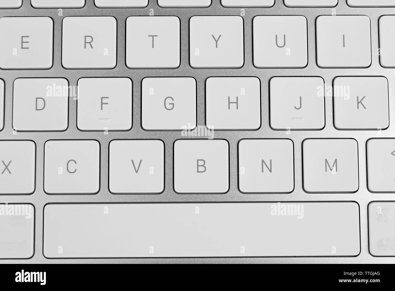 White keys of computer keyboard, closeup Stock Photo - Alamy
