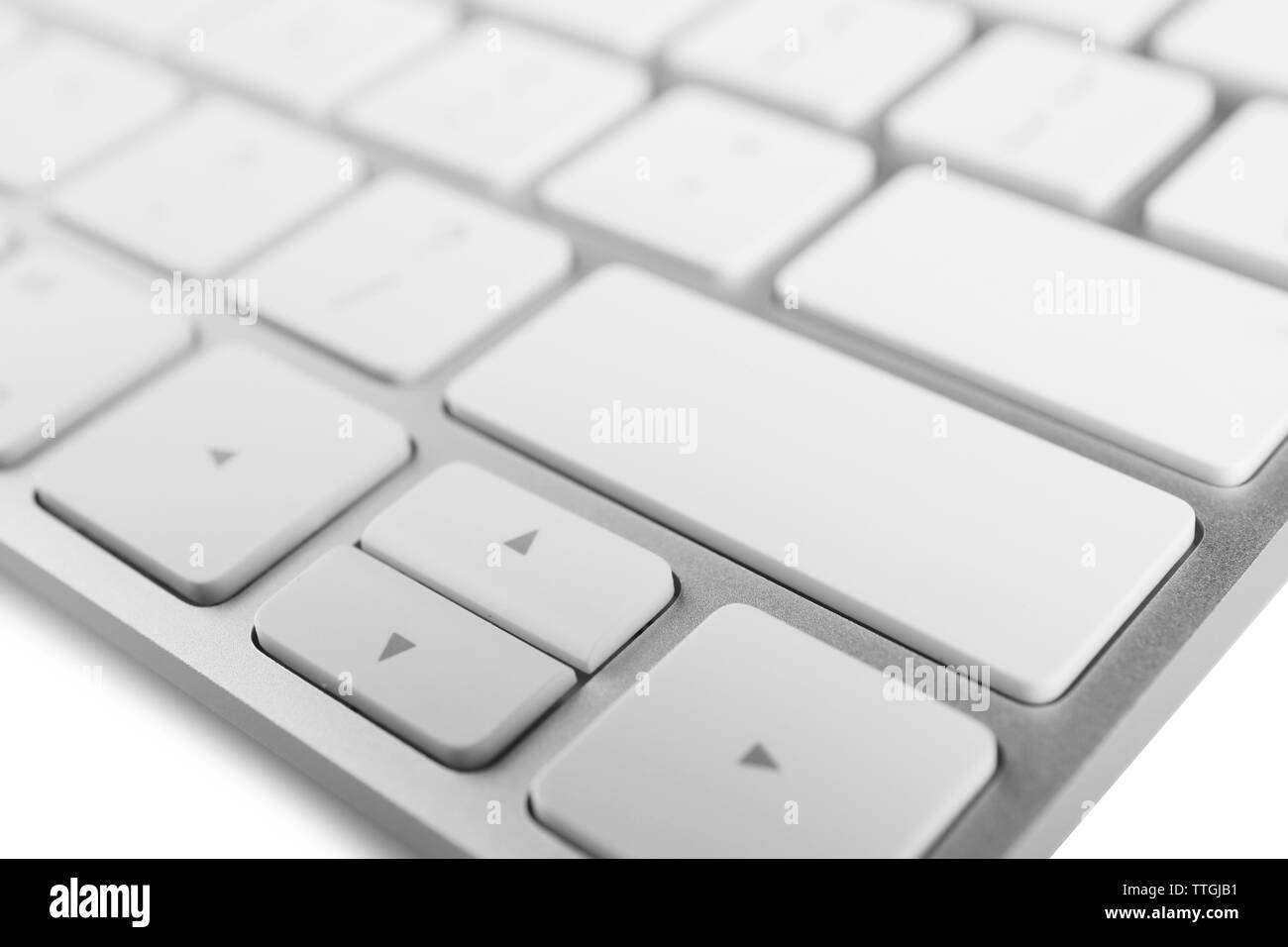 White keys of computer keyboard, closeup Stock Photo - Alamy