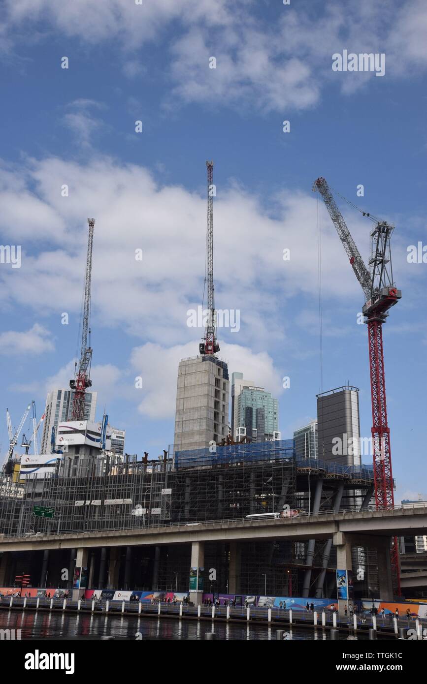 high rise buildings under construction, darling harbour, sydney ...