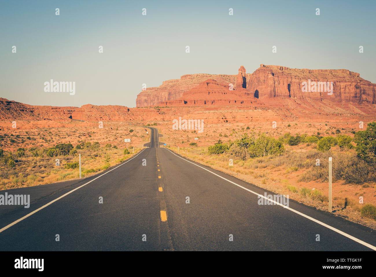 Place where Forrest Gump was filmed in Monument Valley Stock Photo - Alamy