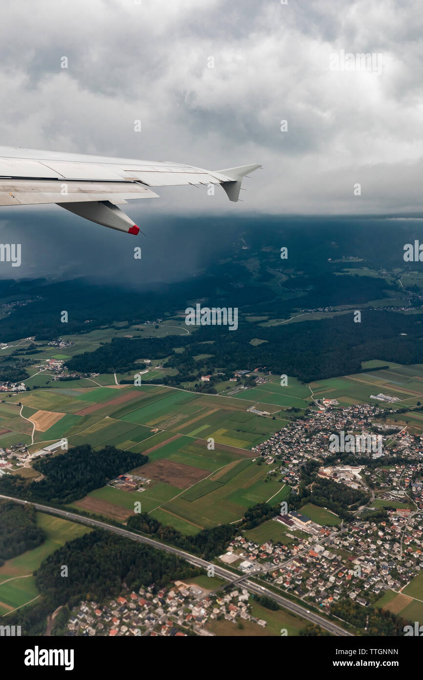 Amazing view from a plane Stock Photo - Alamy