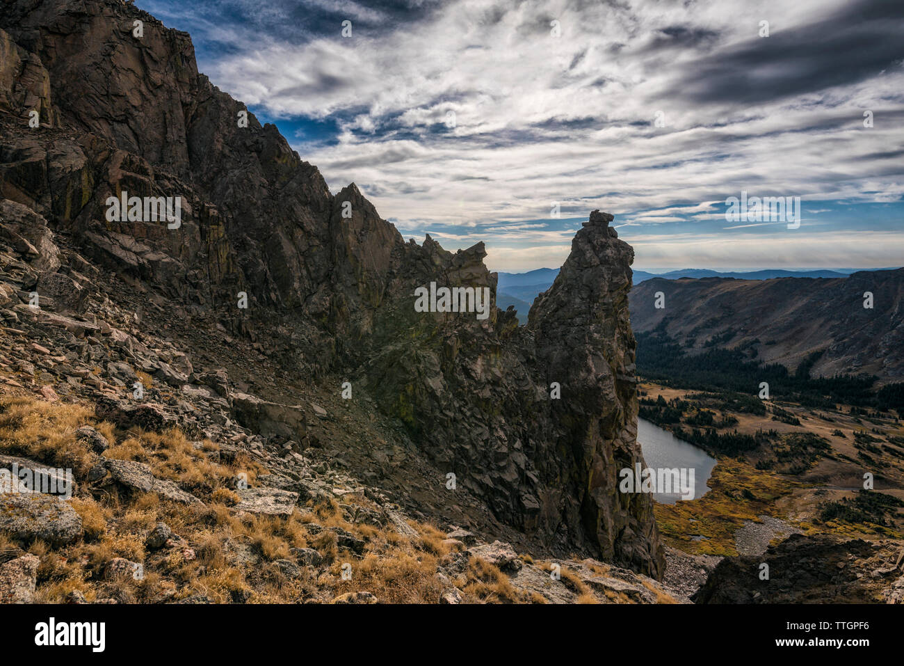 Devils Thumb in the Indian Peaks Wilderness Stock Photo - Alamy