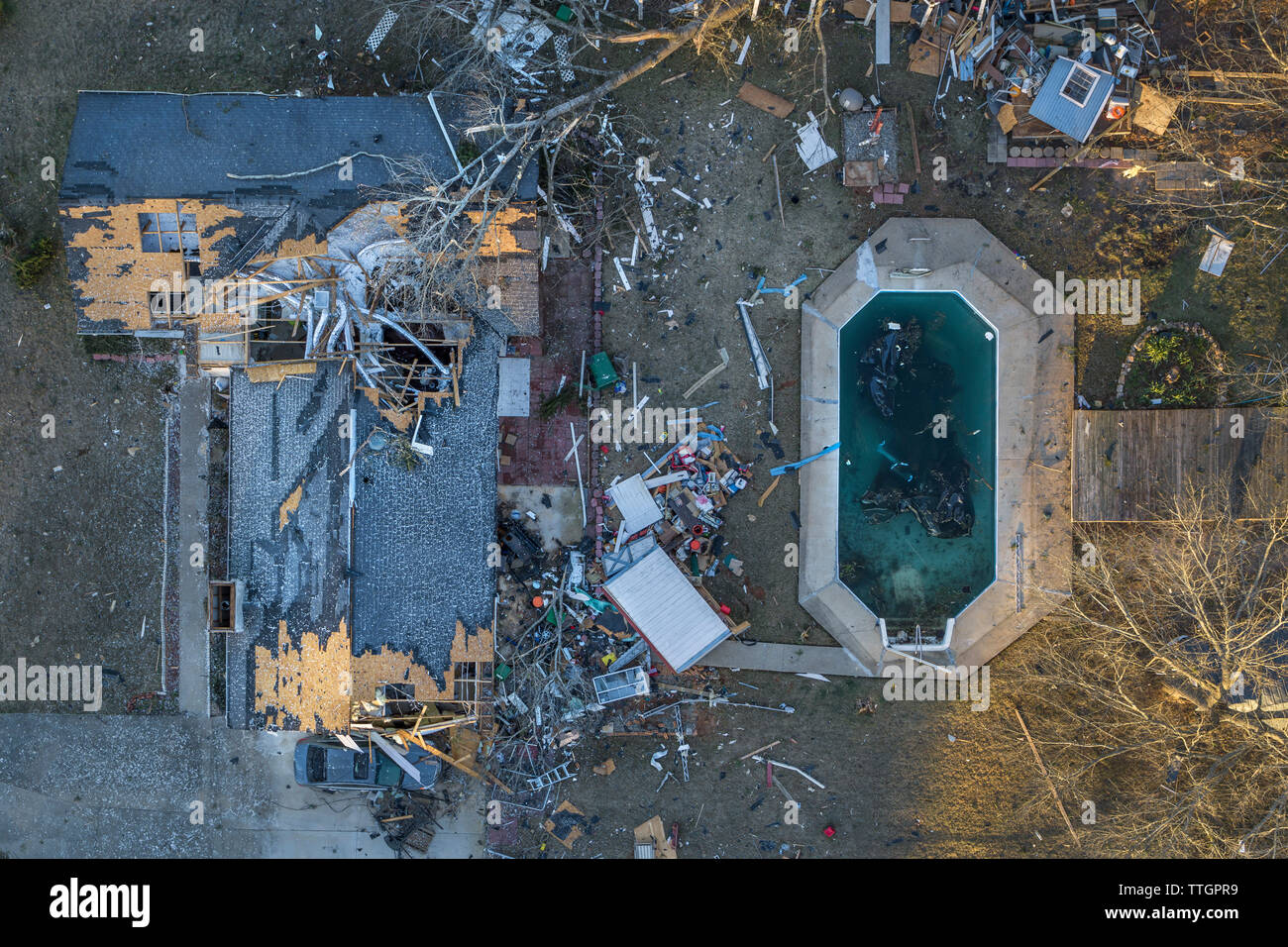 Damage from EF4 Tornado on March 3, 2019 in Smith Station, Alabama ...