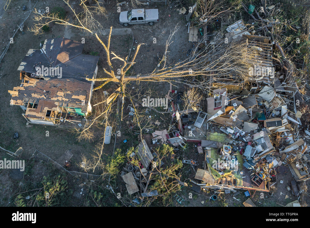 Damage from EF4 Tornado on March 3, 2019 in Smith Station, Alabama ...