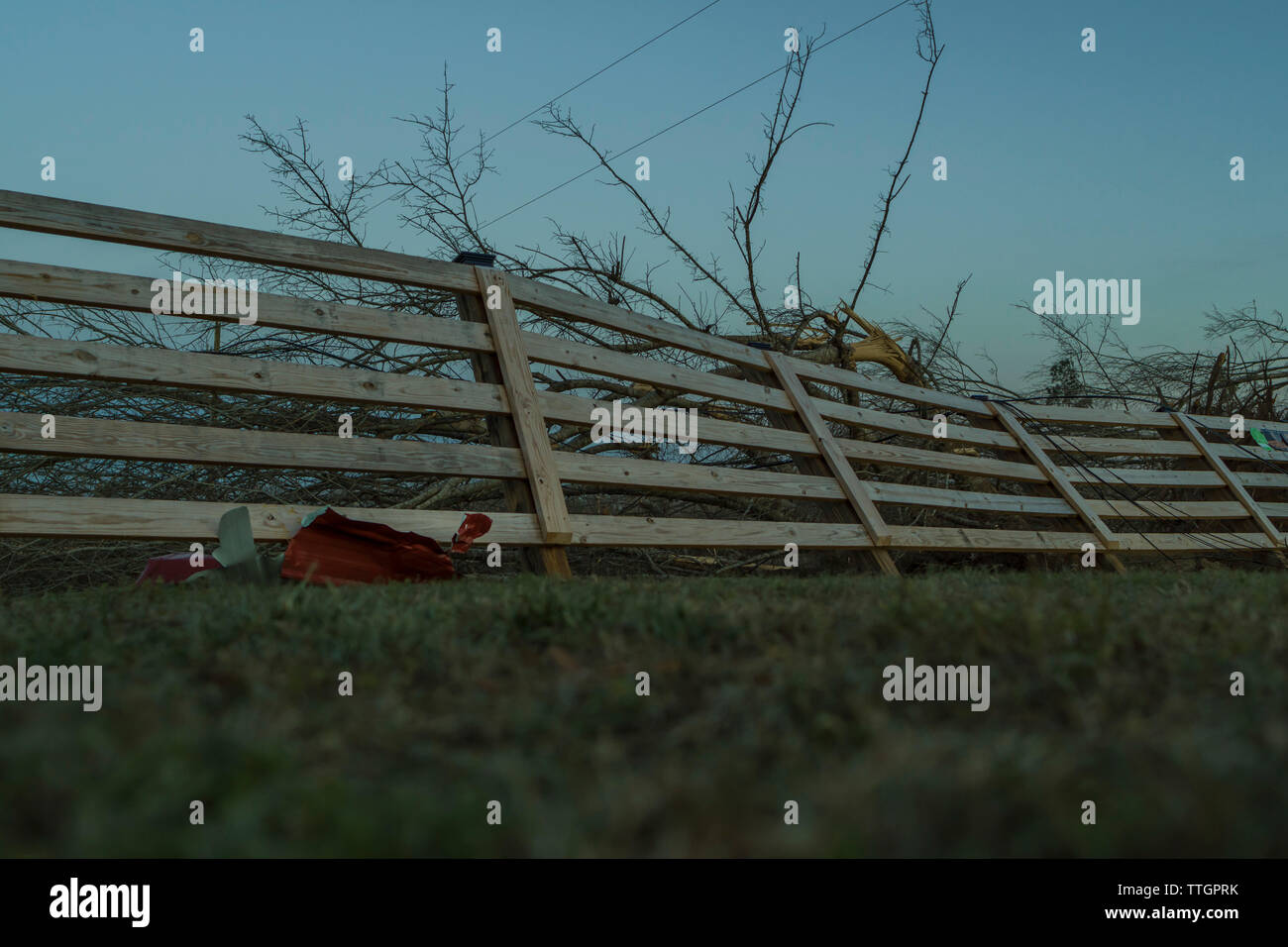 Damage from EF4 Tornado on March 3, 2019 in Beauregard, Alabama Stock ...