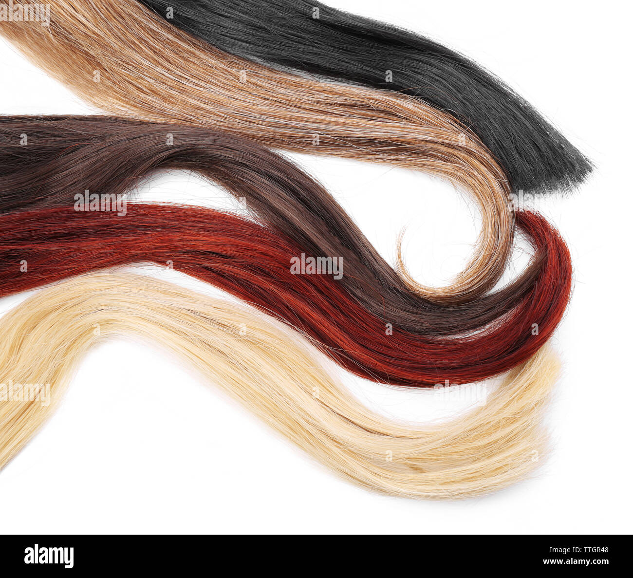 Cutting long strands of woman hair hi-res stock photography and images ...