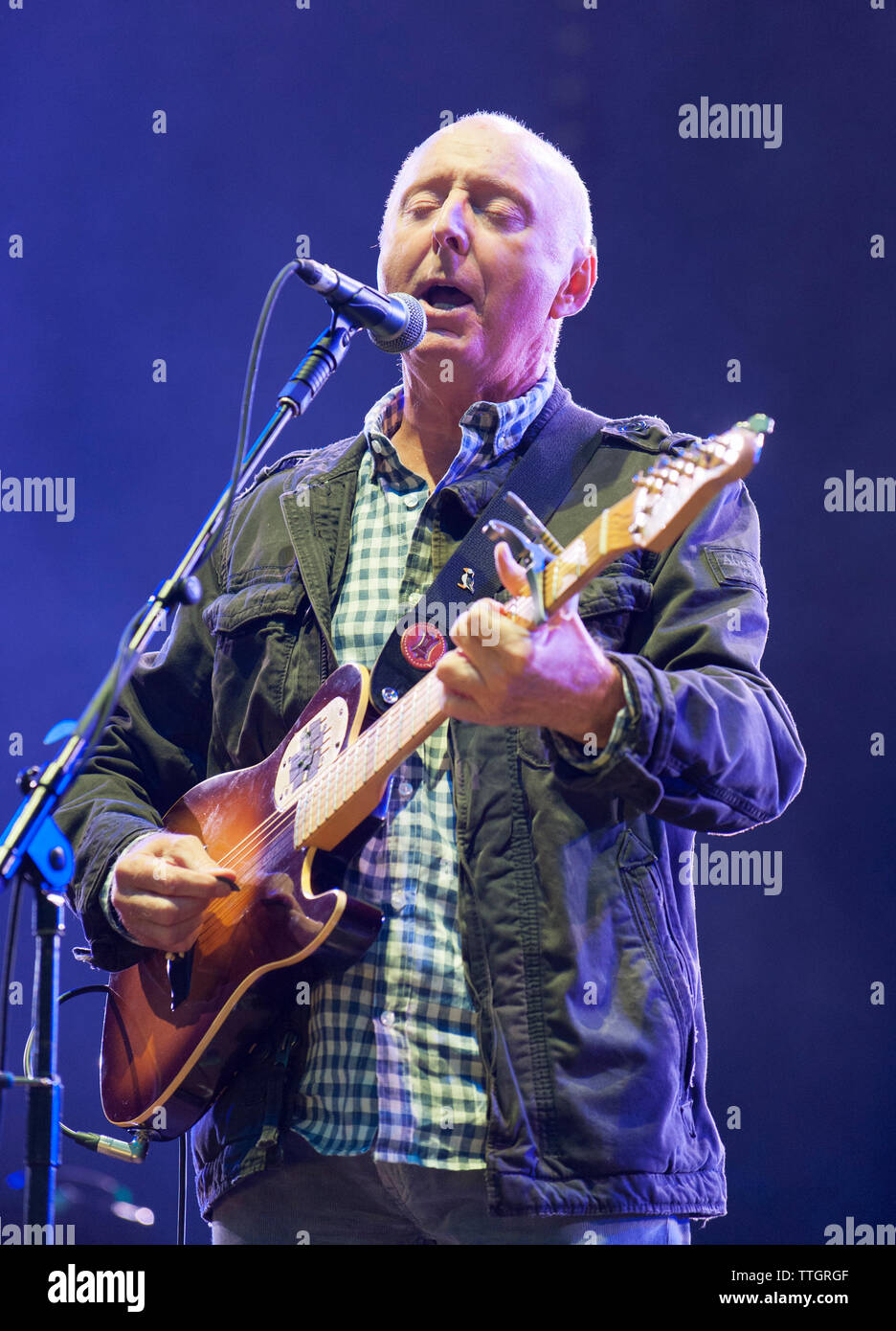 English comedian, Jasper Carrott performing at Fairport's Cropredy ...