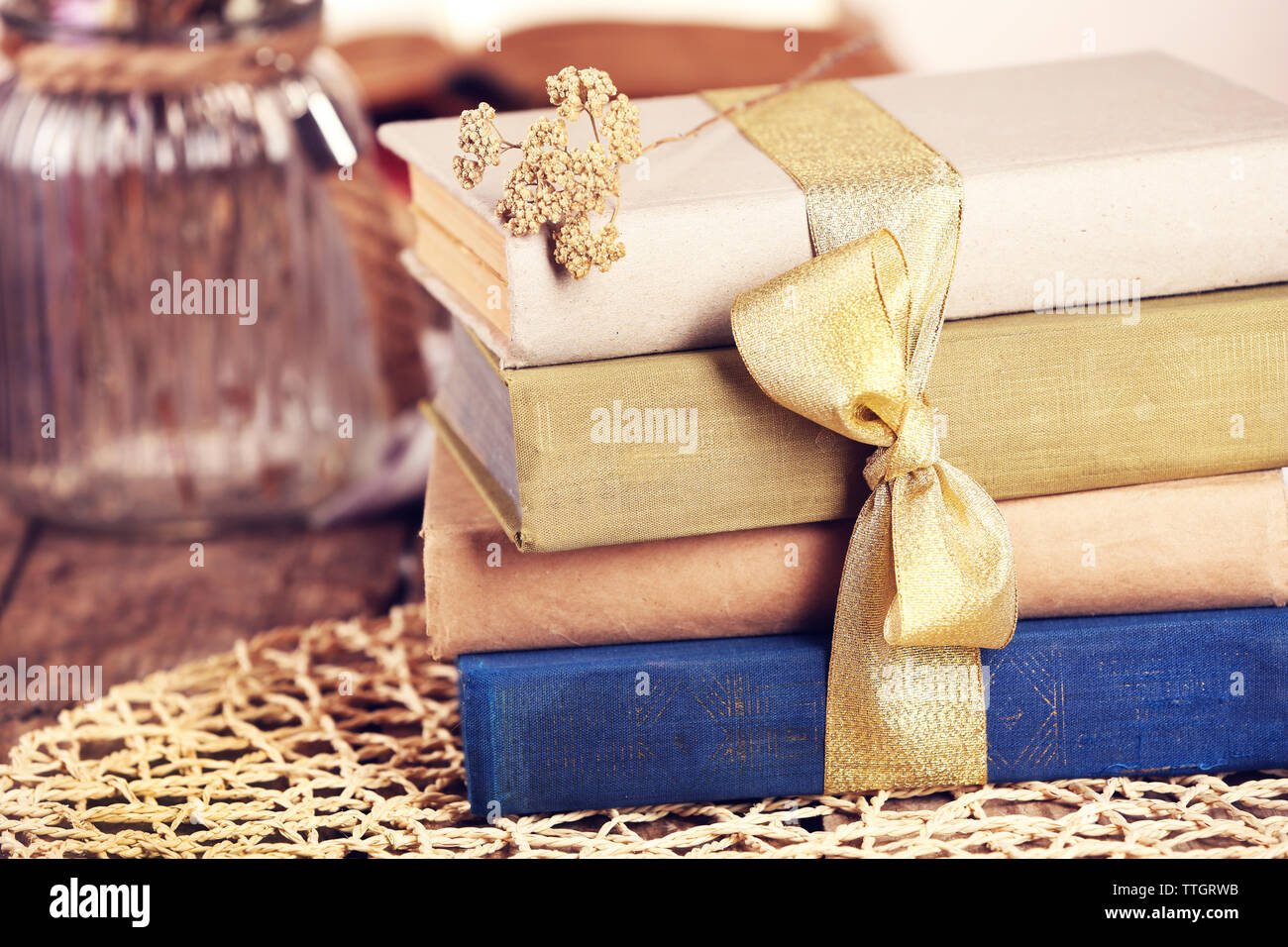 Old paper book cover ribbon hi-res stock photography and images - Alamy