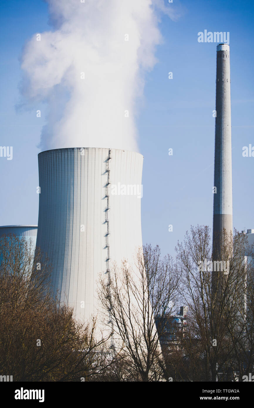 Chimney of a coal-fired power plant Stock Photo - Alamy