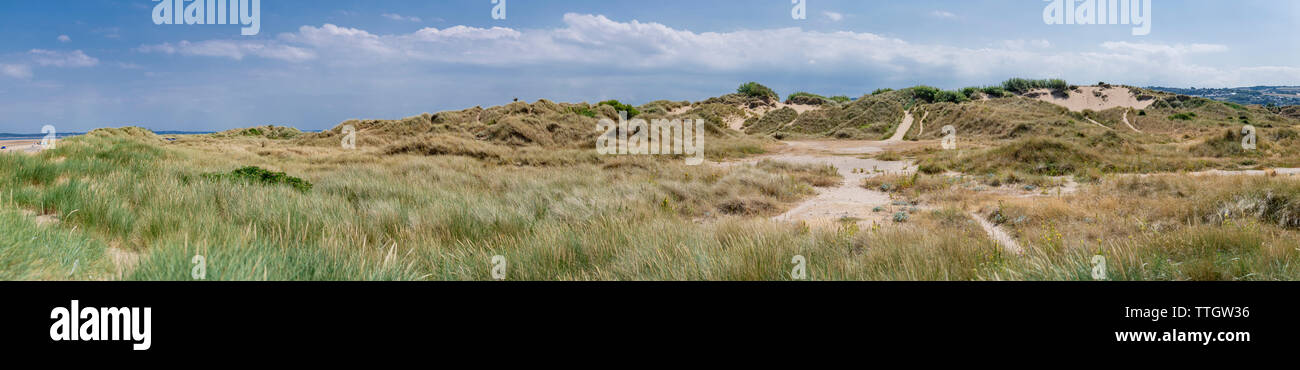 Dunes panorama in Talacre Stock Photo - Alamy