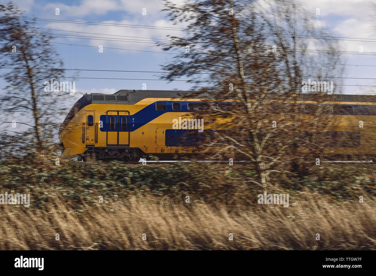 Dutch electric train Stock Photo - Alamy