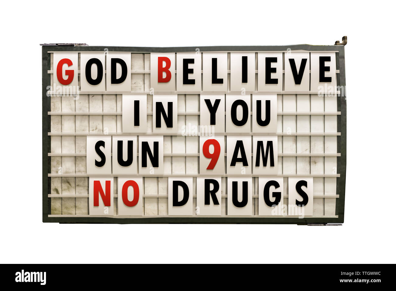 reader board isolated on white background 3d illustration Stock Photo ...