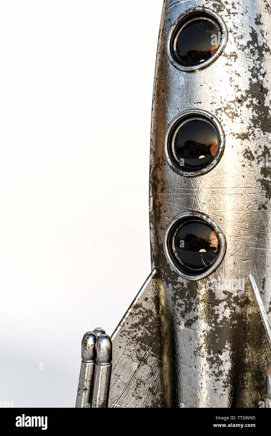 space rocket isolated on white background 3d illustration Stock Photo ...