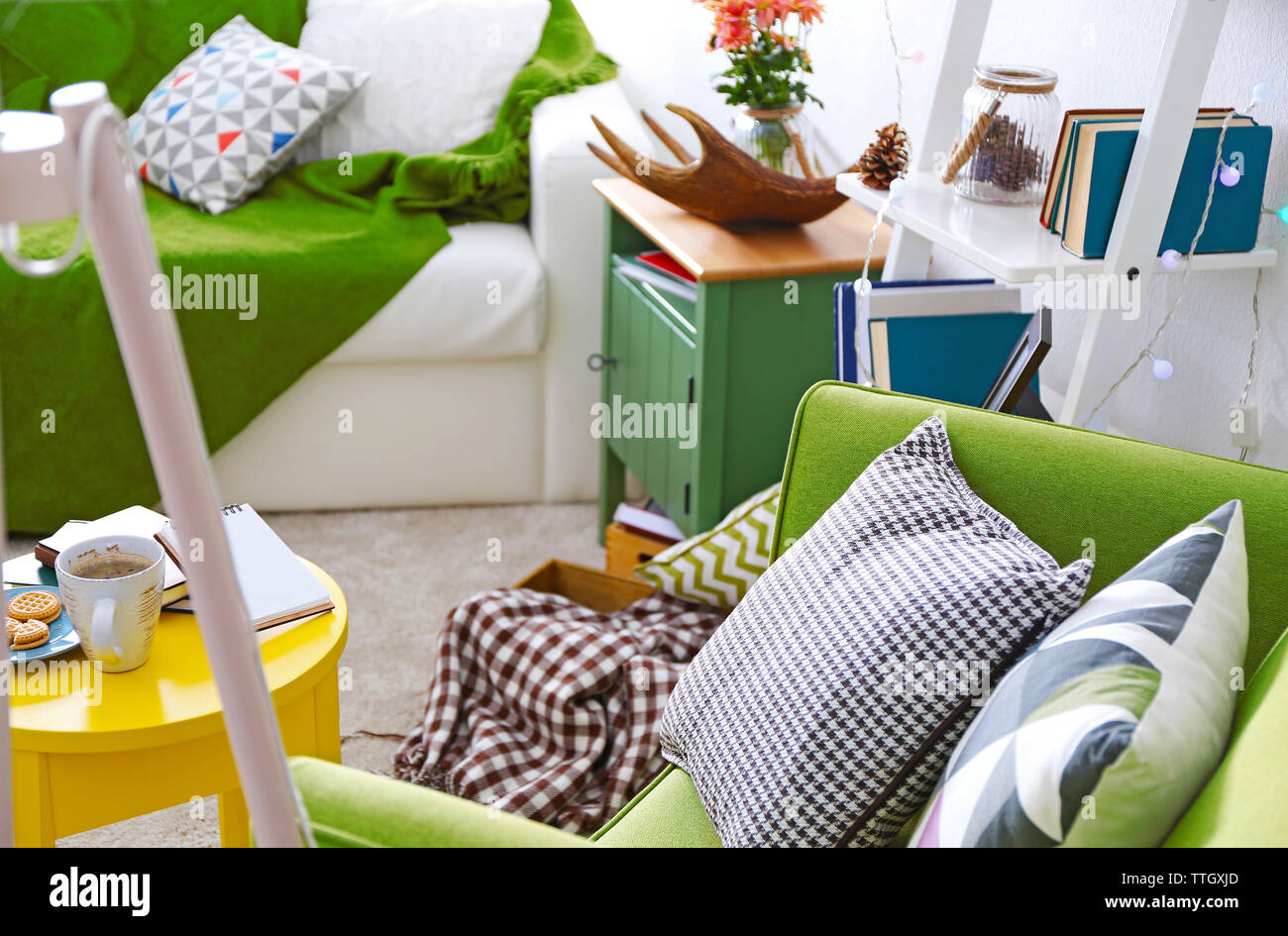 Interior of living room, closeup Stock Photo - Alamy