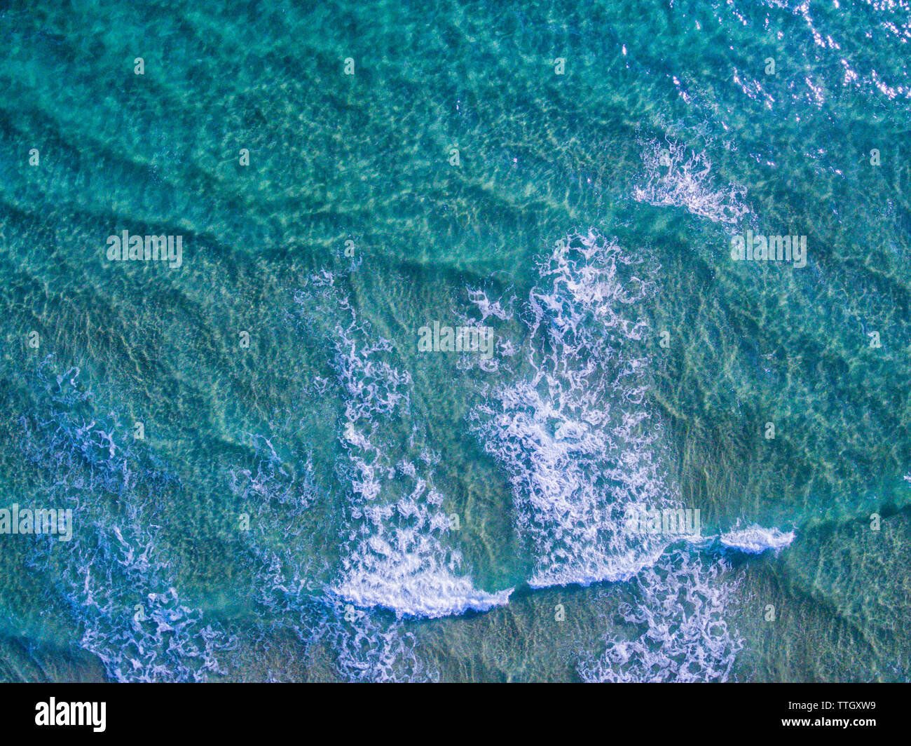 Aerial view of big waves in sea Stock Photo - Alamy