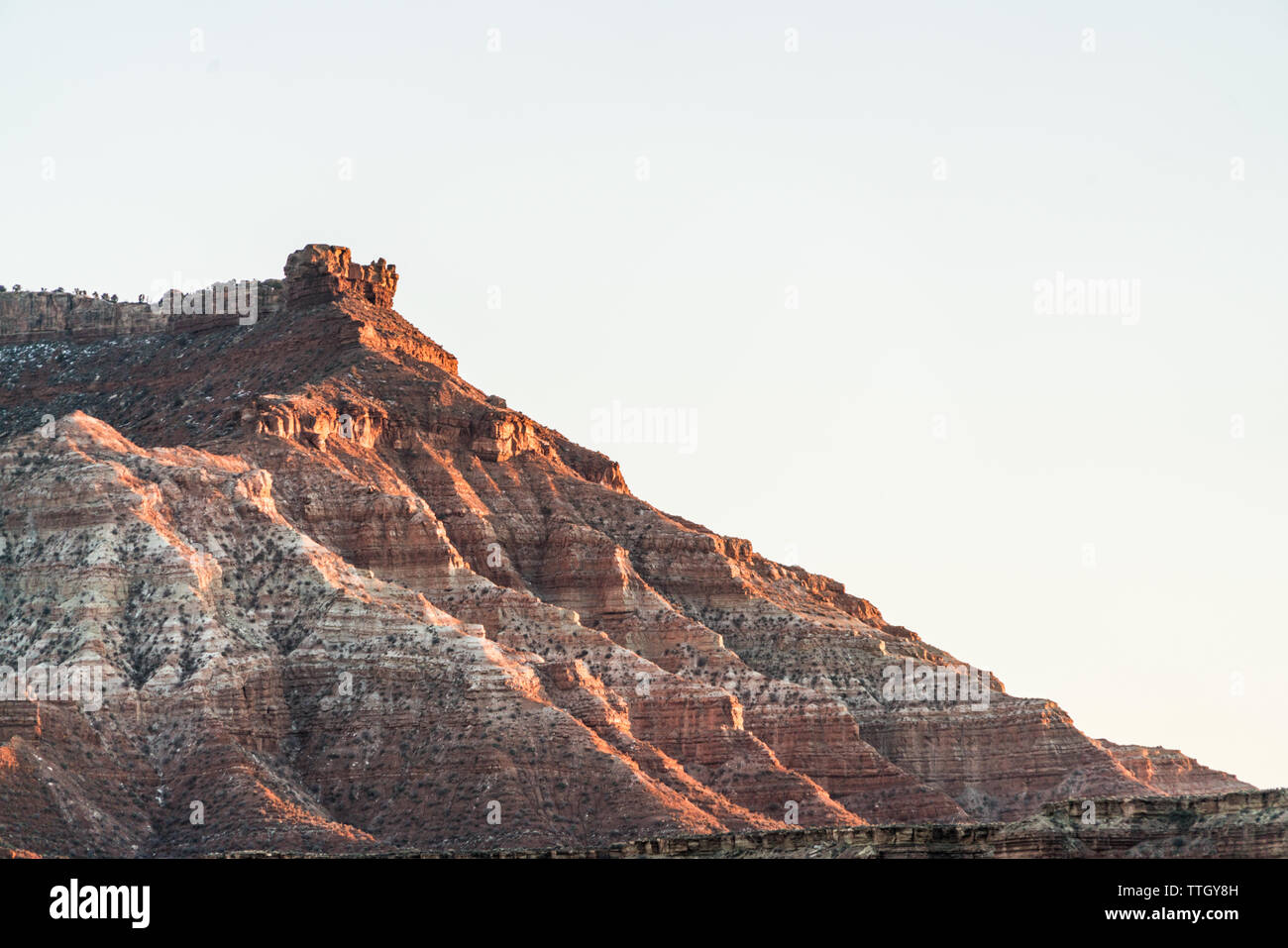 Desert Mesa Cliffs at Sunset Stock Photo - Alamy